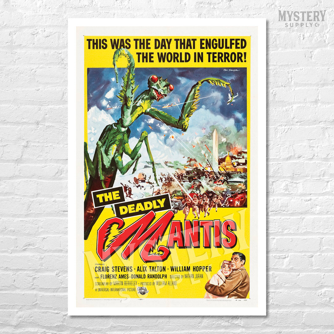 The Deadly Mantis 1957 Vintage Science Fiction Movie Poster – Mystery ...